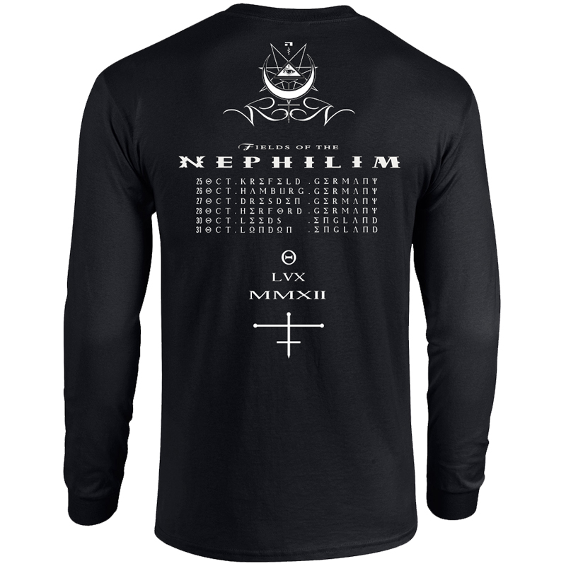 Fields Of The Nephilim lvx 2012 Black Long Sleeve | Fields Of The ...
