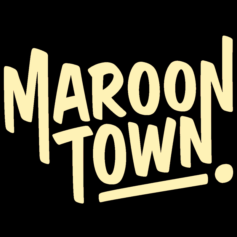 Maroon Town Logo Black T-Shirt | Maroon Town Official Merchandise