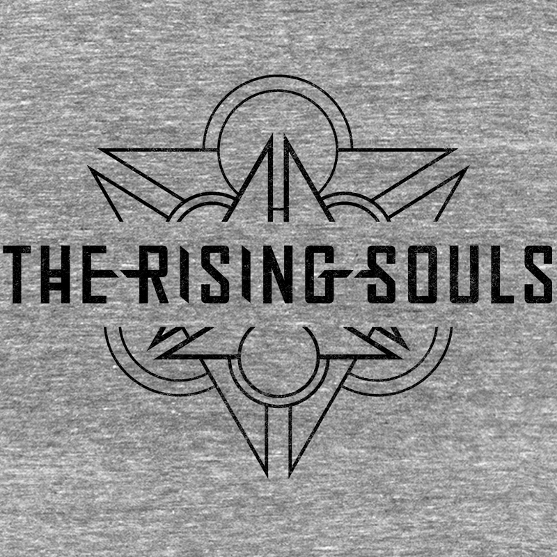 The Rising Souls Distressed Logo White Grey T-Shirt | the Rising Souls ...